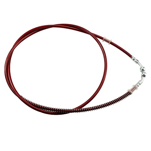 PRO BAT 86" Braided Hydraulic Brake Hose Line Pipeline For Chinese GY6 Scooter ATV Dirt Bike Go Kart 10mm Banjo Ends RED