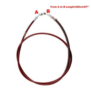 PRO BAT 86" Braided Hydraulic Brake Hose Line Pipeline For Chinese GY6 Scooter ATV Dirt Bike Go Kart 10mm Banjo Ends RED