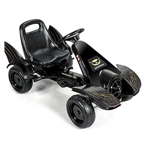 Pedal Go Kart for Kids, Pedal Powered Ride On Cars w/Adjustable Seat, Foot Pedal, 4 Wheeler Pedal Vehicle for Kids, Ride On Go Cart for Kids