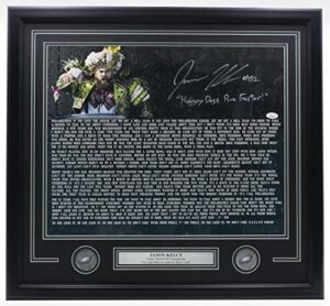 jason kelce signed framed 16x20 eagles speech photo hungry dogs jsa - autographed nfl photos