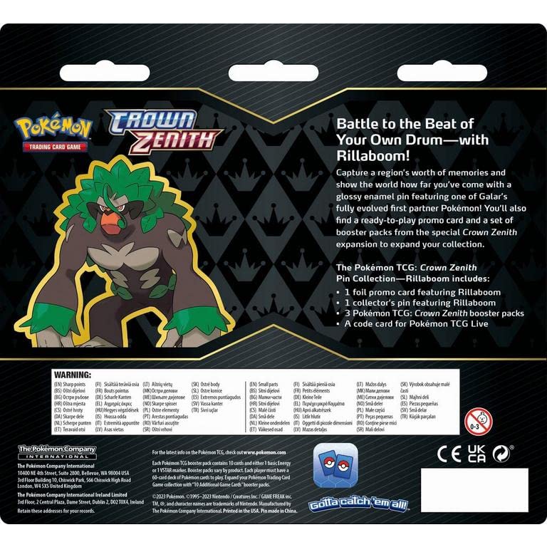 Pokemon TCG: Crown Zenith Pin Collection (One at Random) …