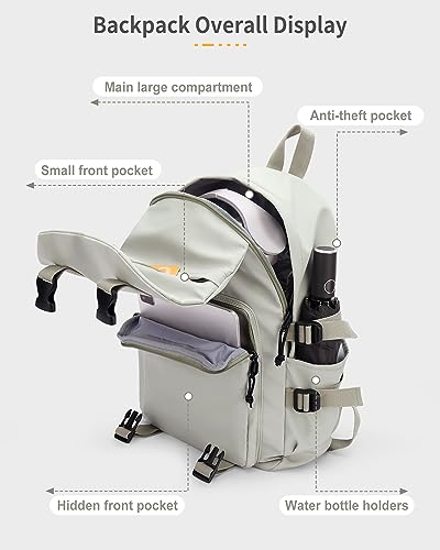 Laptop Backpack For Women Men 14 Inch Waterproof College Backpack With Laptop Compartment Aesthetic Backpack Small Backpack Purse For Women Anti Theft Cute Backpack Rucksack Lightweight Work Backpack