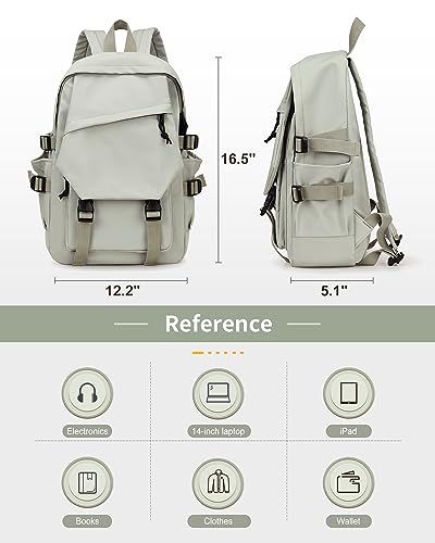 Laptop Backpack For Women Men 14 Inch Waterproof College Backpack With Laptop Compartment Aesthetic Backpack Small Backpack Purse For Women Anti Theft Cute Backpack Rucksack Lightweight Work Backpack