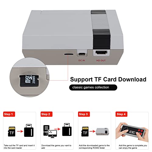 Retro Classic Game Console, 621 Different Classic Games, with TF Card, HDMI Classic Retro Game Console,Classic Game Play, Retro Game Play, Nostalgic Game Play HDMI Output