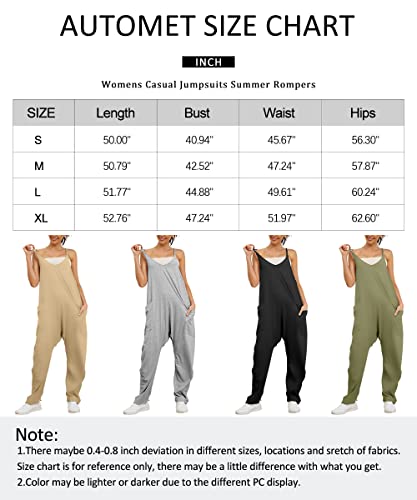 AUTOMET Beach Vacation Fashion Outfits 2023 Casual Jumpsuits for Women Trendy Spring Summer Clothes Rompers Loose Overalls Jumpers