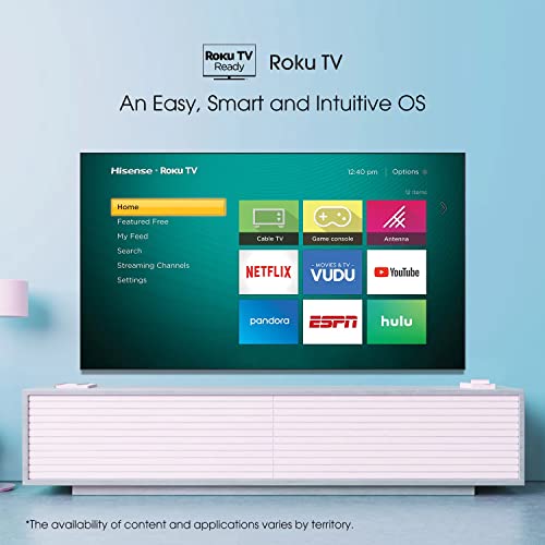 Hisense 32-Inch Class HD 720p Smart LED TV H4030F Series Motion Rate 120 Game Mode DTS TruSurround Sound Compatible with Alexa & Google Assistant 32H4030F3 (Renewed)