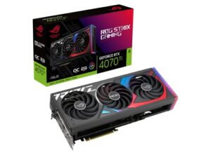 asus rog strix nvidia geforce rtx™ 4070 ti oc edition gaming graphics card (pcie 4.0, 12gb gddr6x, hdmi 2.1a, displayport 1.4a)