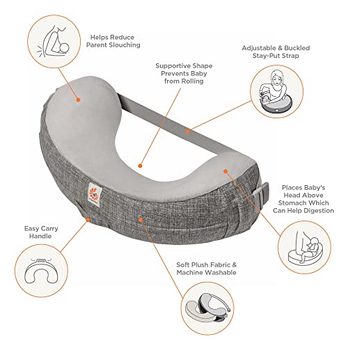 Ergobaby Natural Curve Nursing Pillow with Strap, Grey