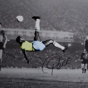 Ikonic Fotohaus Pele Brazil Soccer Legend Signed Photo Autograph Print Wall Art Home Decor