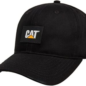 Caterpillar Men's Logo Label Unstructured Cap, Black, One Size