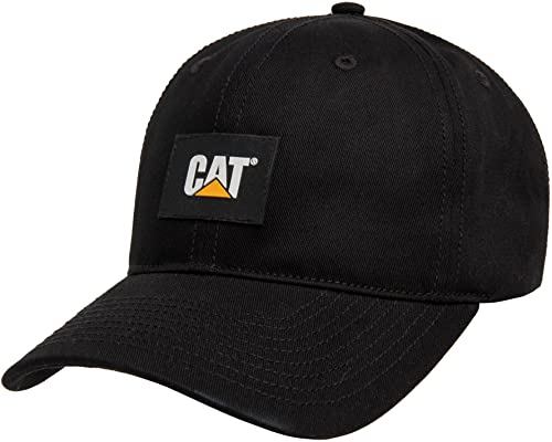 Caterpillar Men's Logo Label Unstructured Cap, Black, One Size