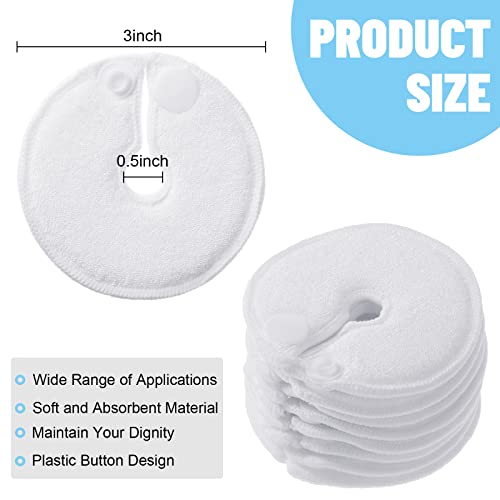 100 Pieces G Tube Button Pads Feeding Tube Pad Peritoneal Feeding Tube Supplies Abdominal G Tube Button Covers Feeding Tube Holder Peg Tube Supplies Soft Absorbent Button Pads Holder for Nursing Care