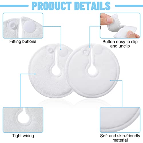 100 Pieces G Tube Button Pads Feeding Tube Pad Peritoneal Feeding Tube Supplies Abdominal G Tube Button Covers Feeding Tube Holder Peg Tube Supplies Soft Absorbent Button Pads Holder for Nursing Care