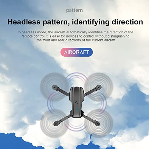 HOTOSYY UAV with dual cameras, portable, three sided obstacle avoidance, one touch takeoff/landing, fixed altitude, 360 degree rollover function (black)