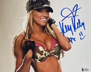 kelly kelly autographed 8" x 10" photo signed wrestling model beckett certified authentic l20649