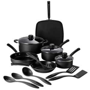 tramontina primaware 15 pc nonstick cookware set - storm, 80143/034ds