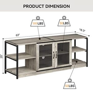 Amyove TV Stand, Grey