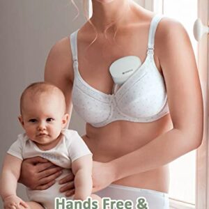 Wearable Breast Pump Hands Free Electric Portable Breast Pump with 3 Modes & 9 Levels, Longer Battery Life, Super Quiet Painless Wireless Breastpump Breastfeeding Essentials, 17/19/21/24mm Flange