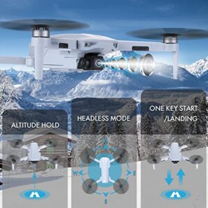 NMY Drones with Camera for Adults 4k, 5G WIFI FPV Transmission Drone, 40mins Flight Time on 2 Batteries, Brushless Motor, Mobile Phone Control, Multiple Flight Modes, Suitable for Beginners,Grey