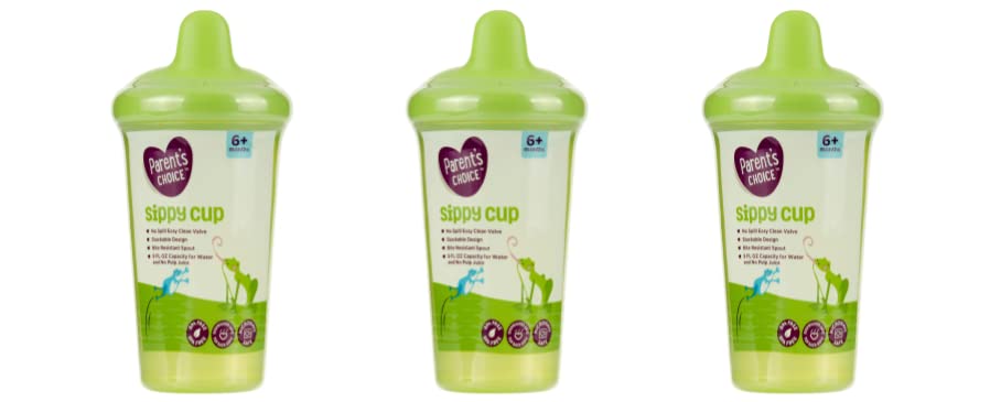 Green Parent’s Choice Sippy Cup 3 pack