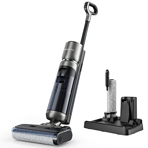 Maircle F1 Cordless Vacuum Mop Smart All-in-one, One-Step Cleaning Wet Dry Vacuum Cleaner, Smart Display and Voice Prompts, Self-Propelled and Self-Cleaning, Great for Hardwood Floor and Sticky Messes