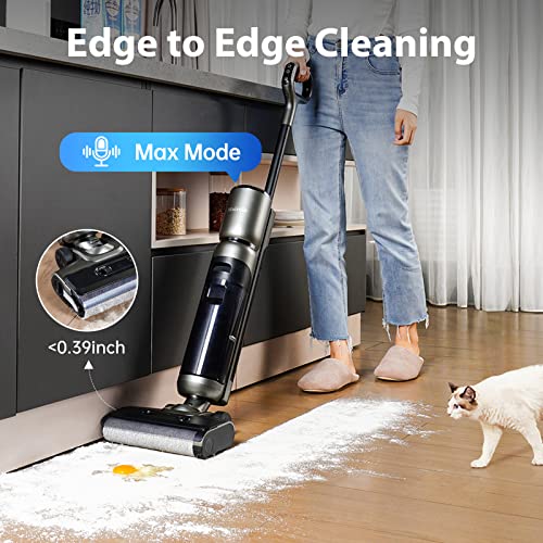 Maircle F1 Cordless Vacuum Mop Smart All-in-one, One-Step Cleaning Wet Dry Vacuum Cleaner, Smart Display and Voice Prompts, Self-Propelled and Self-Cleaning, Great for Hardwood Floor and Sticky Messes