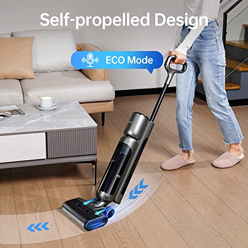 Maircle F1 Cordless Vacuum Mop Smart All-in-one, One-Step Cleaning Wet Dry Vacuum Cleaner, Smart Display and Voice Prompts, Self-Propelled and Self-Cleaning, Great for Hardwood Floor and Sticky Messes