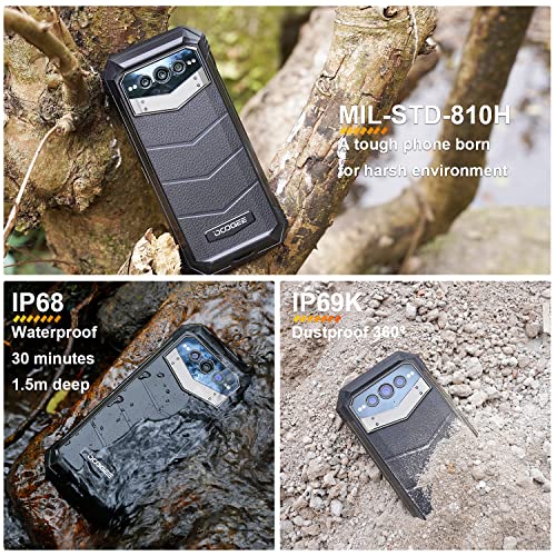 DOOGEE V MAX (2023) 5G Rugged Smartphone, 22000mAh 20GB+256GB Android 12 Rugged Phones Unlocked, 120Hz 6.58" Rugged Cell Phone, Dual Hi-res Speakers, 108MP Main Camera, Night Vision, NFC, OTG