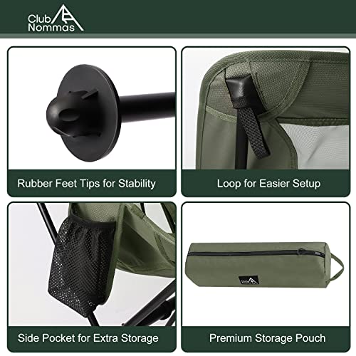 Club Nommas Camping Chairs - Ultra Portable, Lightweight, Compact and Collapsible with Certified Cordura Fabric