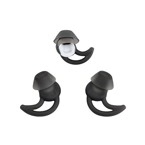 3 Pairs S/M/L Replacement Silicone in Ear Earbud Tips Set Earphone for Bo-se QC20 QC20i SoundSport SIE2i IE2 IE3 Black