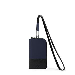 tumi tumi+ card pouch lanyard - navy/black