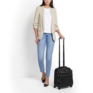 TUMI Voyageur Oxford Compact Carry On Suitcase - Luggage for Women & Men with Wheels - Black & With Gunmetal Hardware