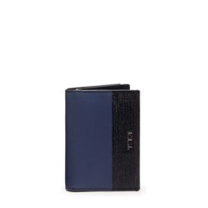 tumi nassau gusseted card case - navy/black