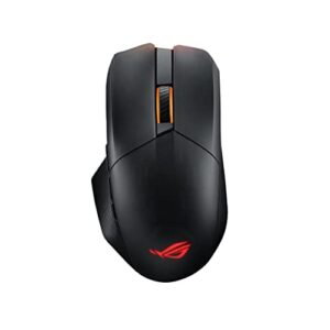 asus rog chakram x origin gaming mouse, tri-mode connectivity (2.4ghz rf, bluetooth, wired), 36000 dpi sensor, 11 programmable buttons, detachable joystick, paracord cable, black