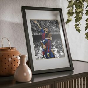 Ikonic Fotohaus Ronaldinho Lionel Messi Signed Photo Autograph Print Wall Art Home Decor