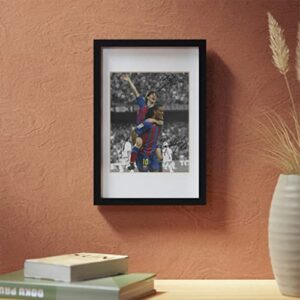 Ikonic Fotohaus Ronaldinho Lionel Messi Signed Photo Autograph Print Wall Art Home Decor