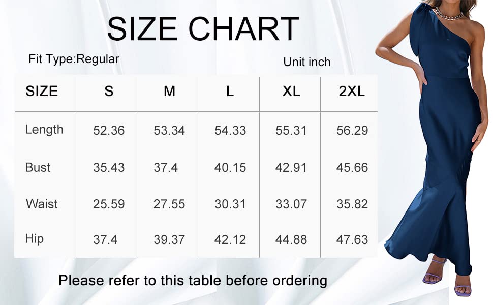 PRETTYGARDEN Womens 2023 Casual One Shoulder Bodycon Maxi Dress Elegant Sleeveless Split Mermaid Party Long Dresses (Navy, XX-Large)