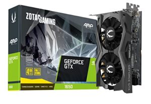 zotac gaming geforce gtx 1650 amp core 4gb gddr6 128-bit gaming graphics card, super compact, zt-t16520j-10l