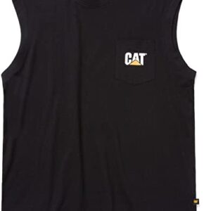 Caterpillar Men's Trademark Sleeveless Pocket Tee, Black, 4X-Large