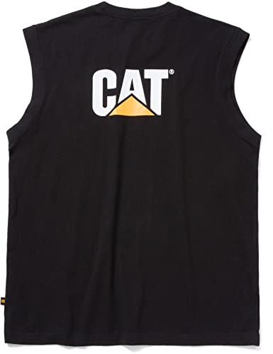 Caterpillar Men's Trademark Sleeveless Pocket Tee, Black, 4X-Large