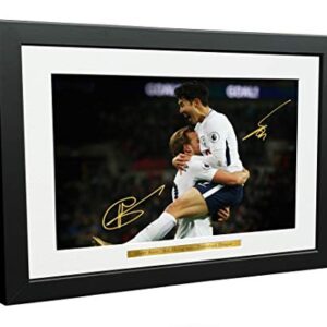 Kitbags & Lockers Large A3+ Print Signed Harry Kane Son Heung min Tottenham Hotspur Spurs Autographed Photo Photograph Picture frame Gift 1