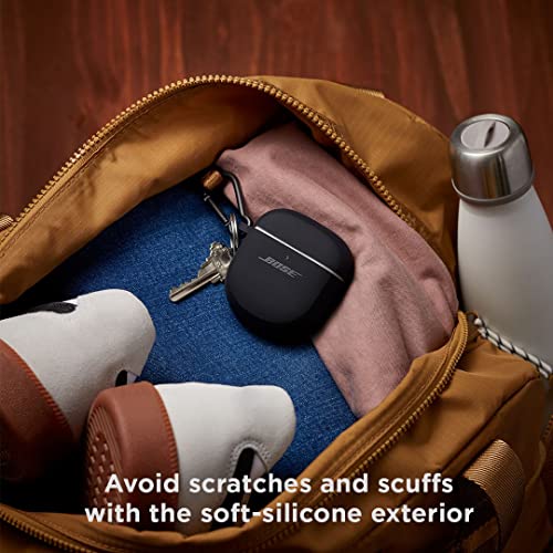 Bose Case Cover for QuietComfort Earbuds II, Protective Silicone Exterior, with Aluminum Carabiner for Convenient Carrying, Triple Black