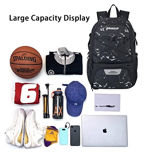 GRANDUP Basketball backpack with ball and shoes compartment Fit Volleyball, soccer, Swim, Gym, Travel, large capacity sports training equipment bags