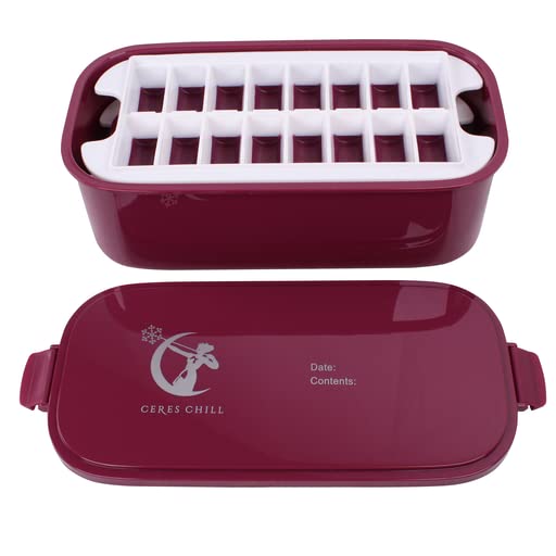 Ceres Chill The Milkstache 2.0 Reusable Breastmilk Freezer Storage Container, 1/2 Ounce Cubes fit Any Baby Bottle, Freezing Pumped Milk has Never Been Easier, Replaces Disposable Bags (Plum)