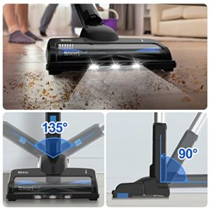 WnkimTech Cordless Vacuum Cleaner, Stick Vacuum with 3 Suction Mode for Hardwood Floor, Up to 40 Mins Rechargeable Battery, 6-in-1 Household Wireless Upright Lightweight Vacuum for Pet Hair Carpet Car