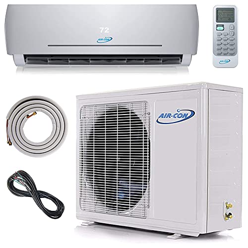 Air-Con Blue Series 3 Ductless Mini Split Air Conditioner Inverter Heat Pump Complete Unit with 15 ft Kit (9,000 BTU)