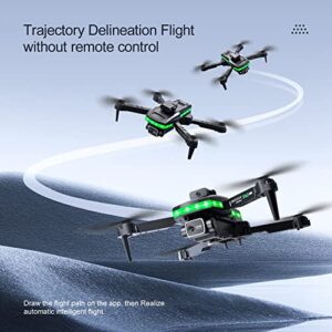 Drones with Camera for Kids 1080p, Foldable Fpv Remote Control Toys Gifts for Boys Girls, Quadcopter with Led Flash Bar, One Key Start Speed Adjustment, 3d Flips