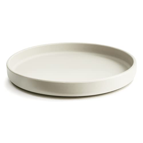 mushie Classic Silicone Suction Plate | BPA-Free Non-Slip Design (Ivory)