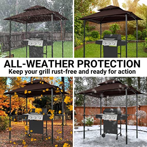 Grill Gazebo Canopy Replacement for L-GZ238PST-11, Grill Canopy for Outdoor Grill Canopy Feplacement Cover, Grill Tent Canopy, BBQ Grill Gazebo Canopy Replacement Cover for Grill Gazebo, BBQ Canopy