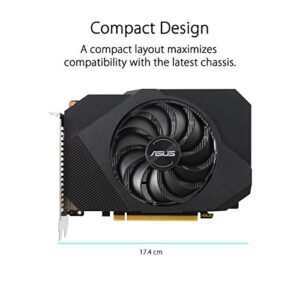 ASUS Phoenix NVIDIA GeForce GTX 1650 OC Edition Gaming Graphics Card (PCIe 3.0, 4GB GDDR6 Memory, HDMI 2.0b, DisplayPort 1.4a, DVI-D, Dual Ball Fan Bearings, Auto-Extreme)